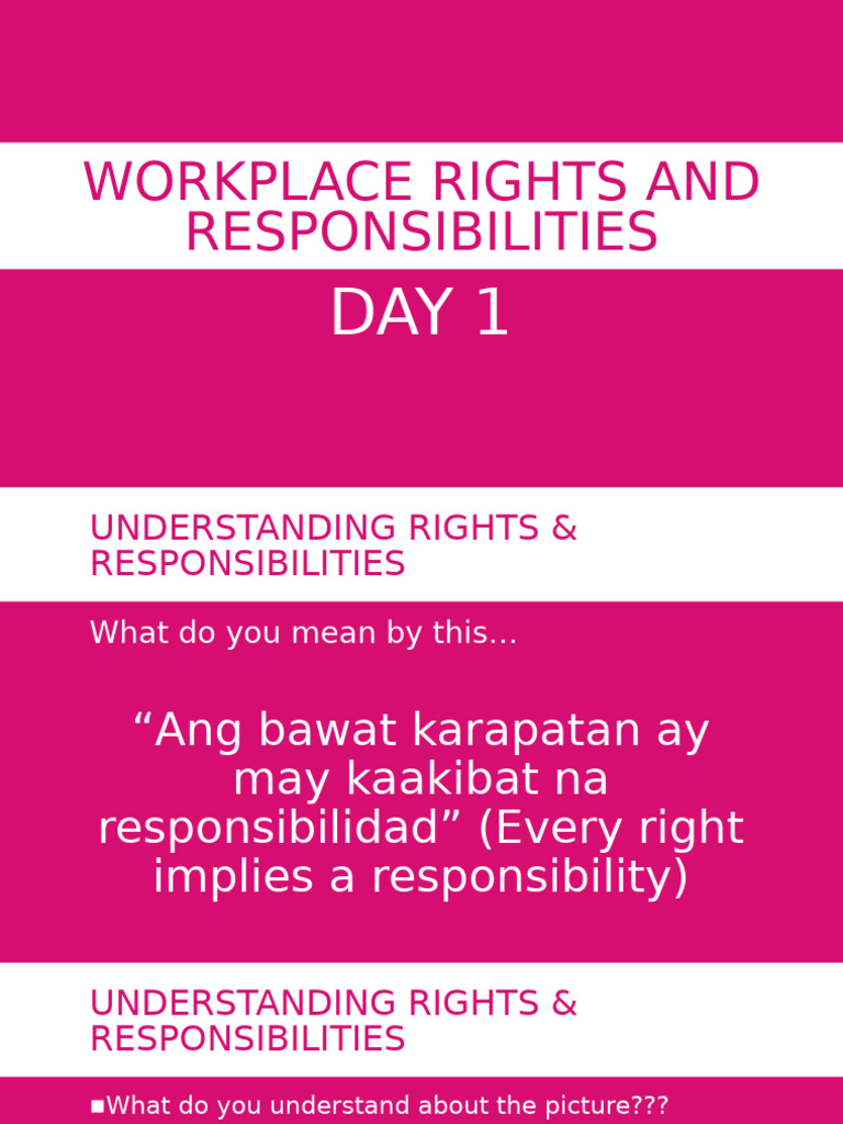 Week 4 Workplace Rights and Responsibilities | PDF