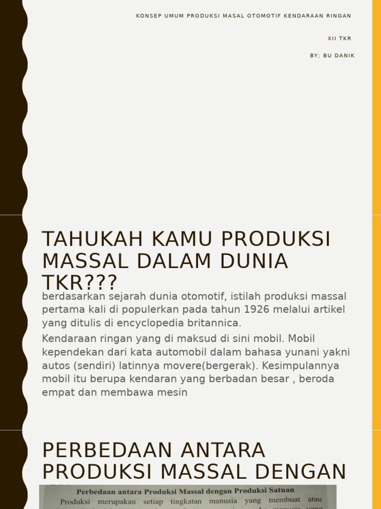 Bab 11 Menentukan Indikator Keberhasilan Produksi Massal TKR (Autosaved ... Bab 11 Menentukan Indikator Keberhasilan Produksi Massal TKR (Autosaved ...