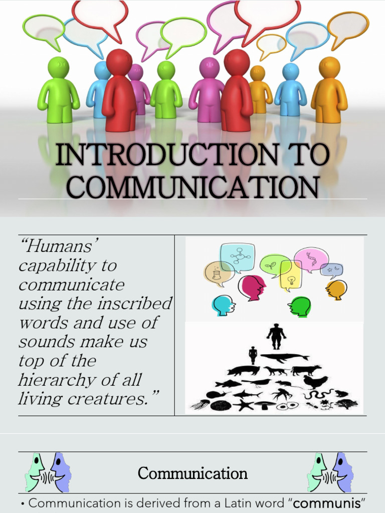 Introduction To Communication | PDF