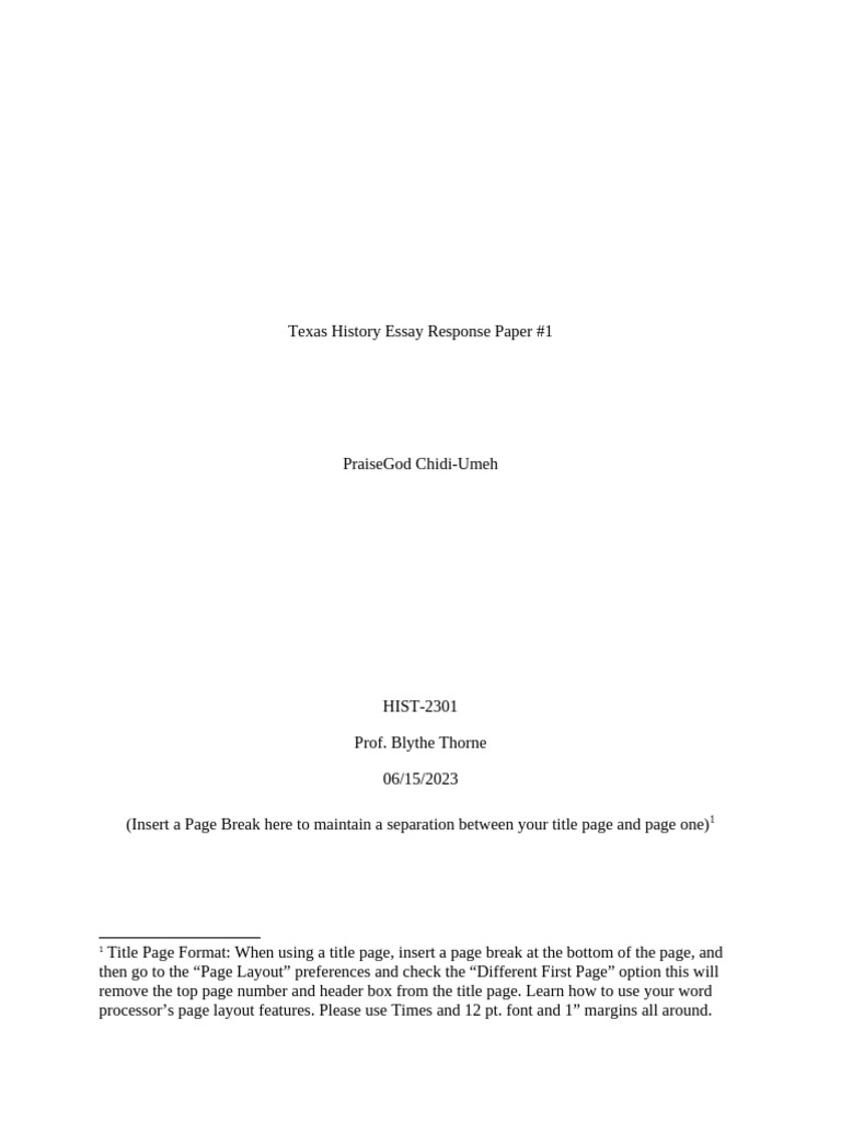 Chicago Style Template | PDF