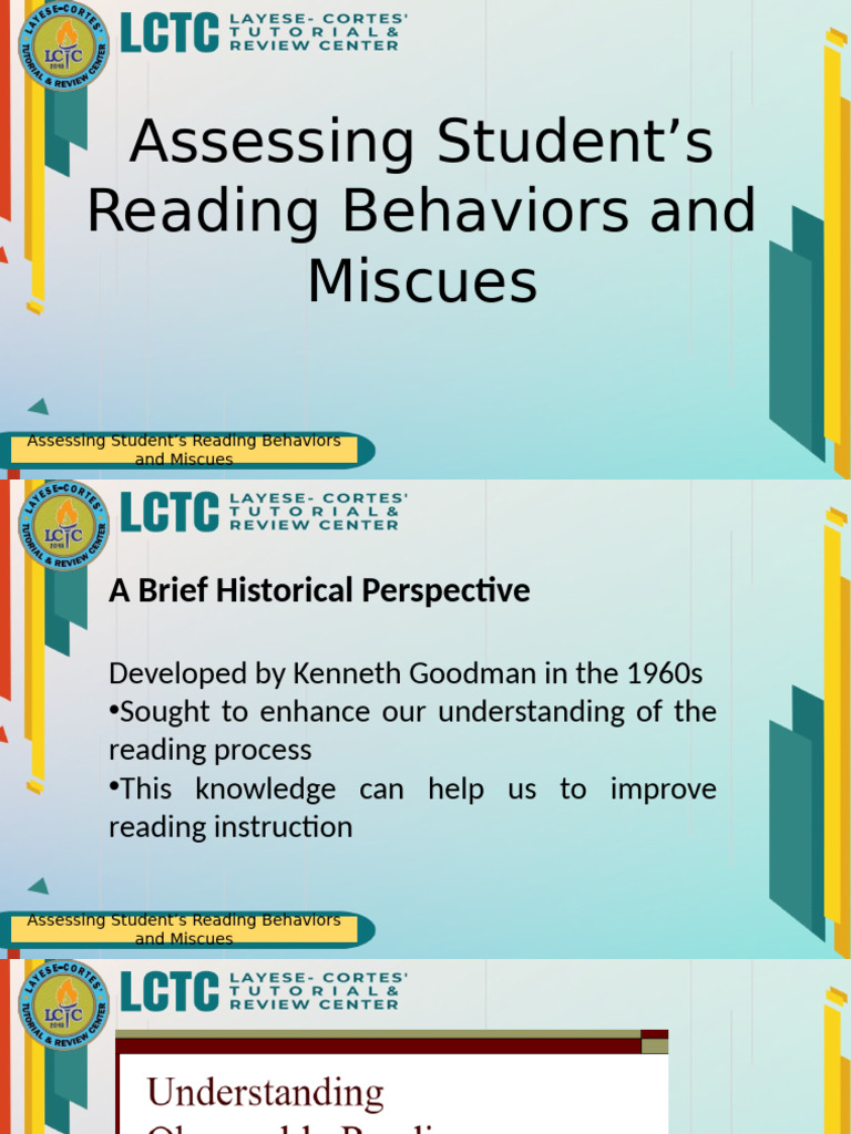 Assessing Student's Reading Behaviors and Miscues | PDF