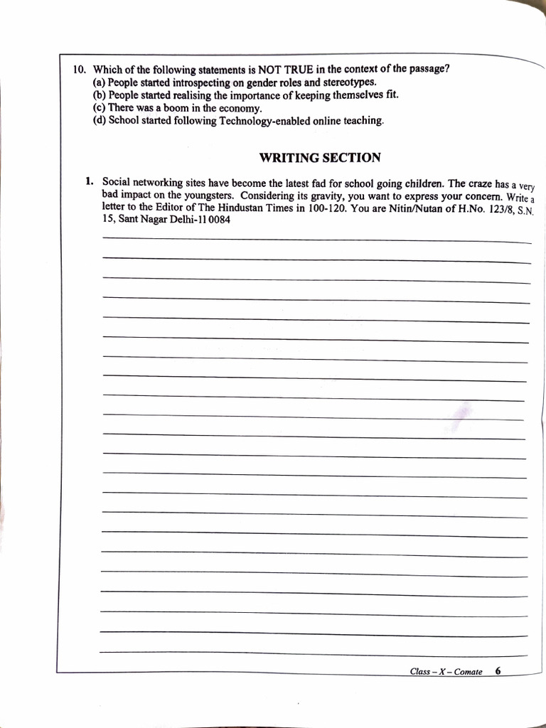 English LC Questions | PDF