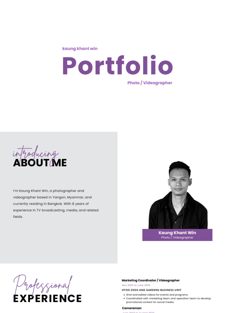 Kaung Khant Win Portfolio | PDF