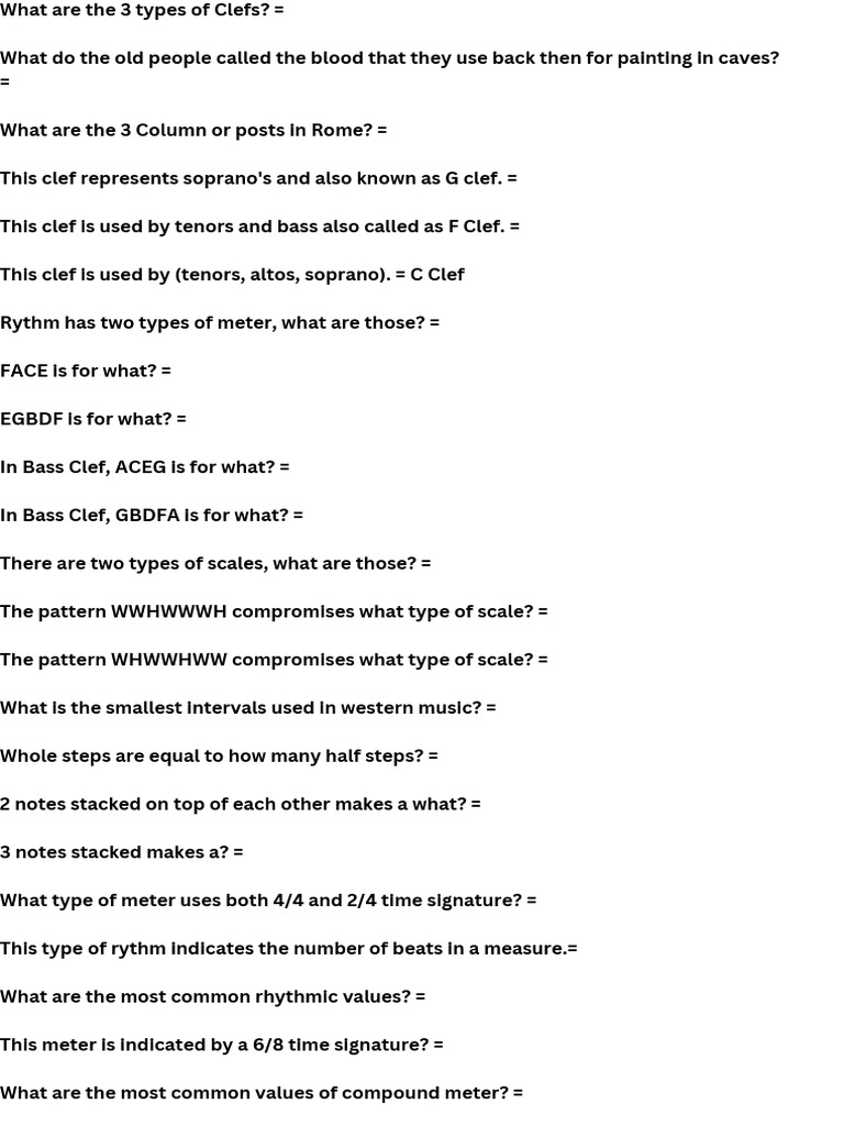 What Are The 3 Types of Clefs Treble Clef, Bass Clef, C Clef What Do The Old People Called The ...