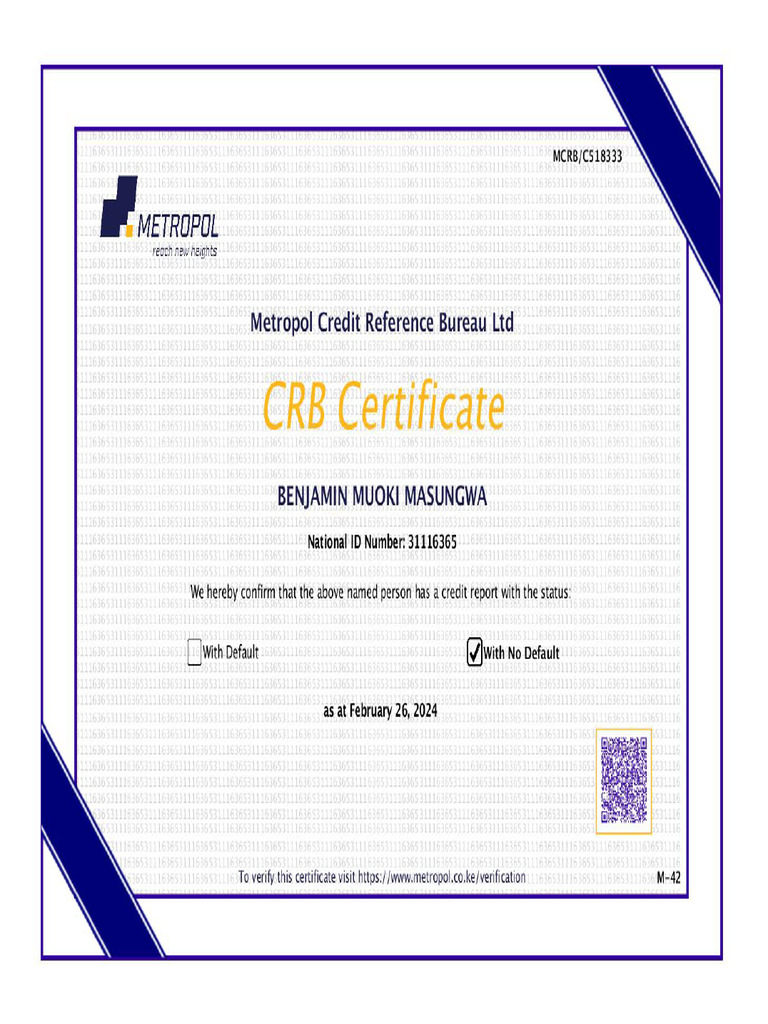 CRB Clearance Cert | PDF