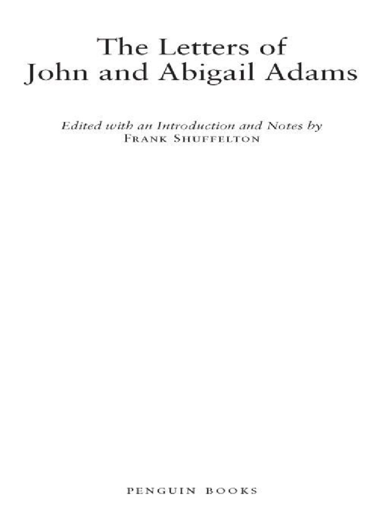 The Letters of John and Abigail Adams | PDF