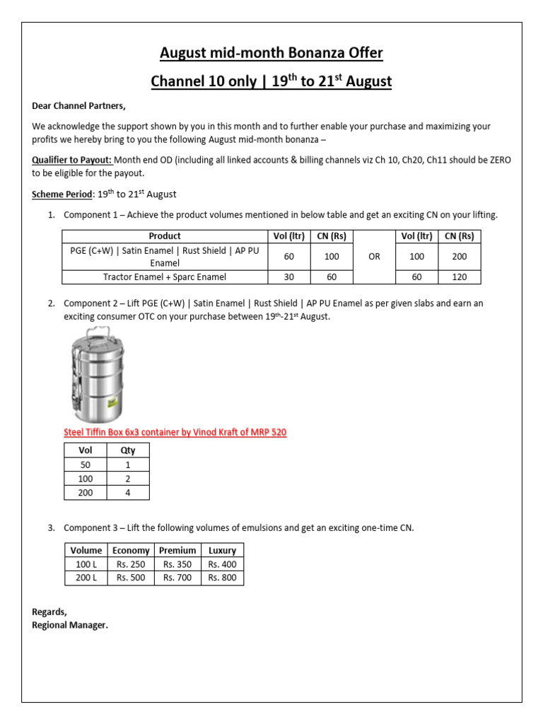 August Mid Month Bonanza | PDF