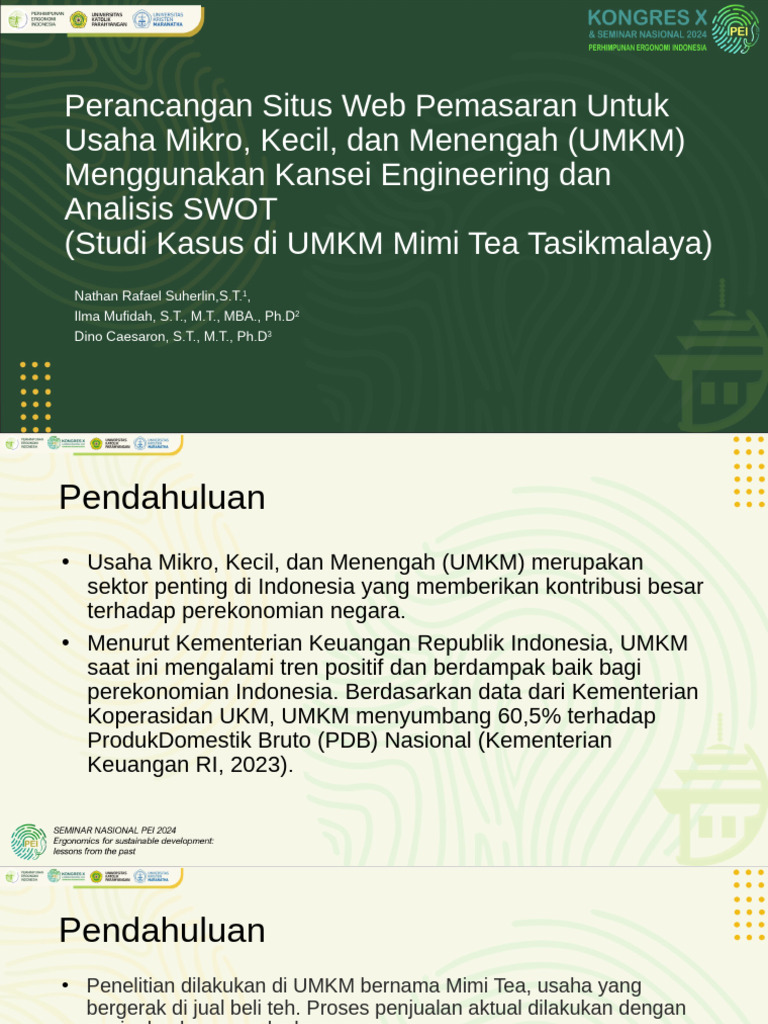 Seminar PEI - Mimi Tea | PDF