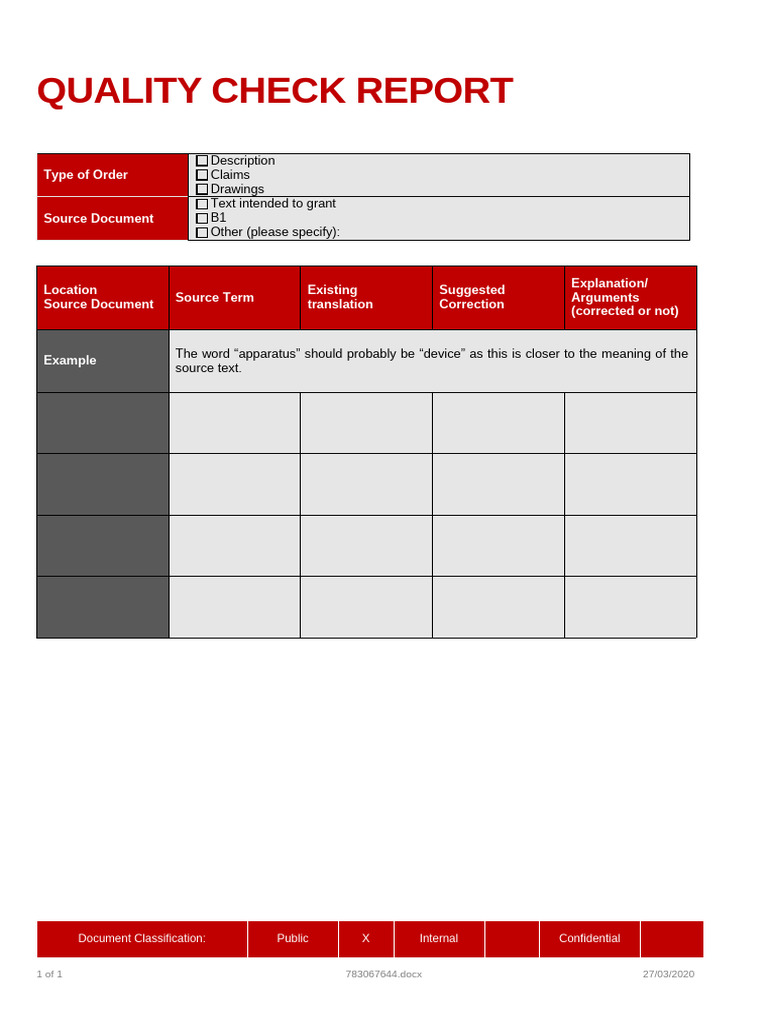 Quality Check Report | PDF