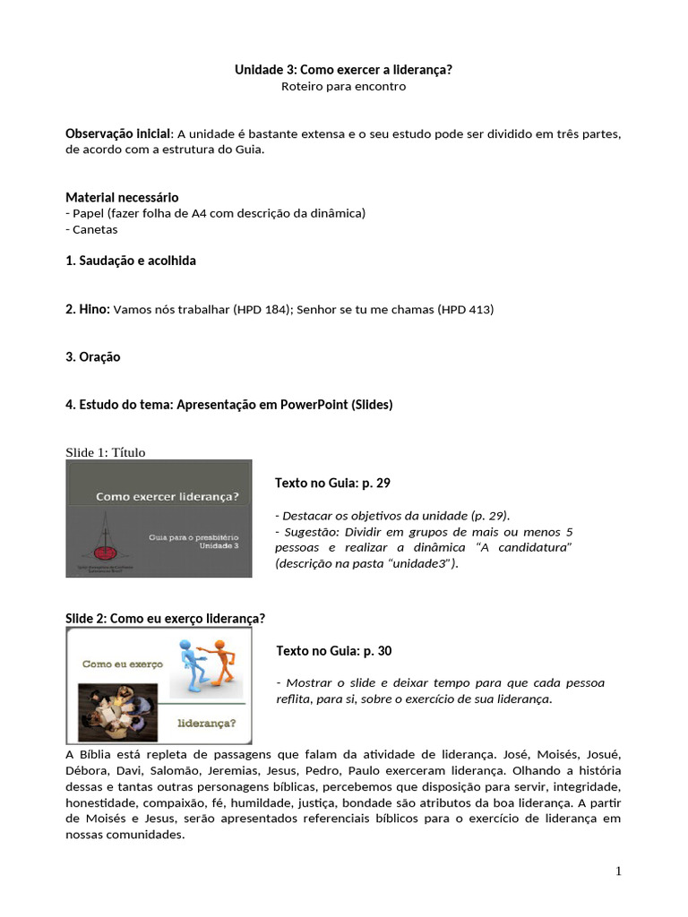 Unidade3 - Como Exercer Liderança | PDF