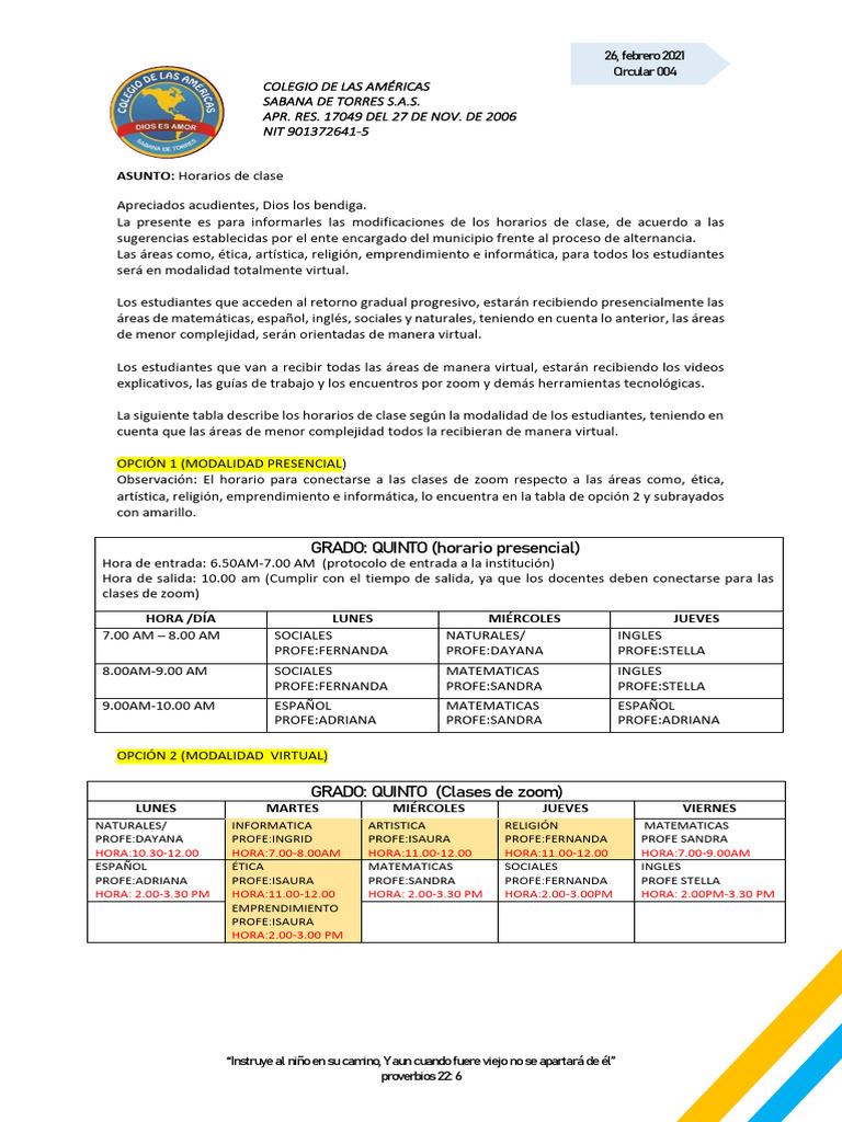 CIRCULAR 004 5° (1) | PDF