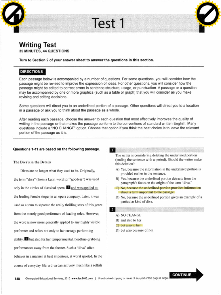 Test 1 Grammar EST | PDF