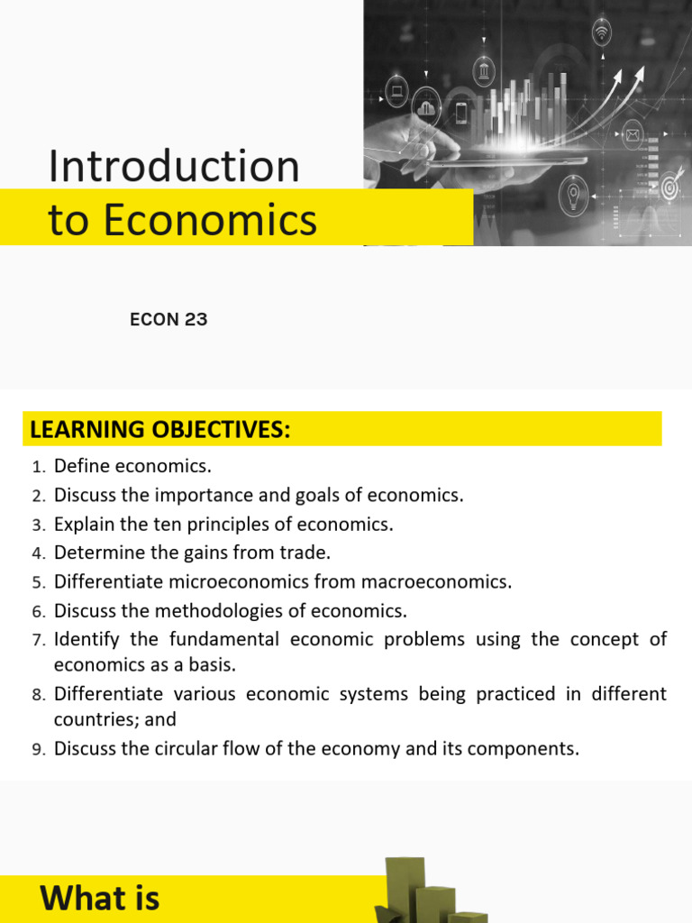 1 - Introduction To Economics | PDF