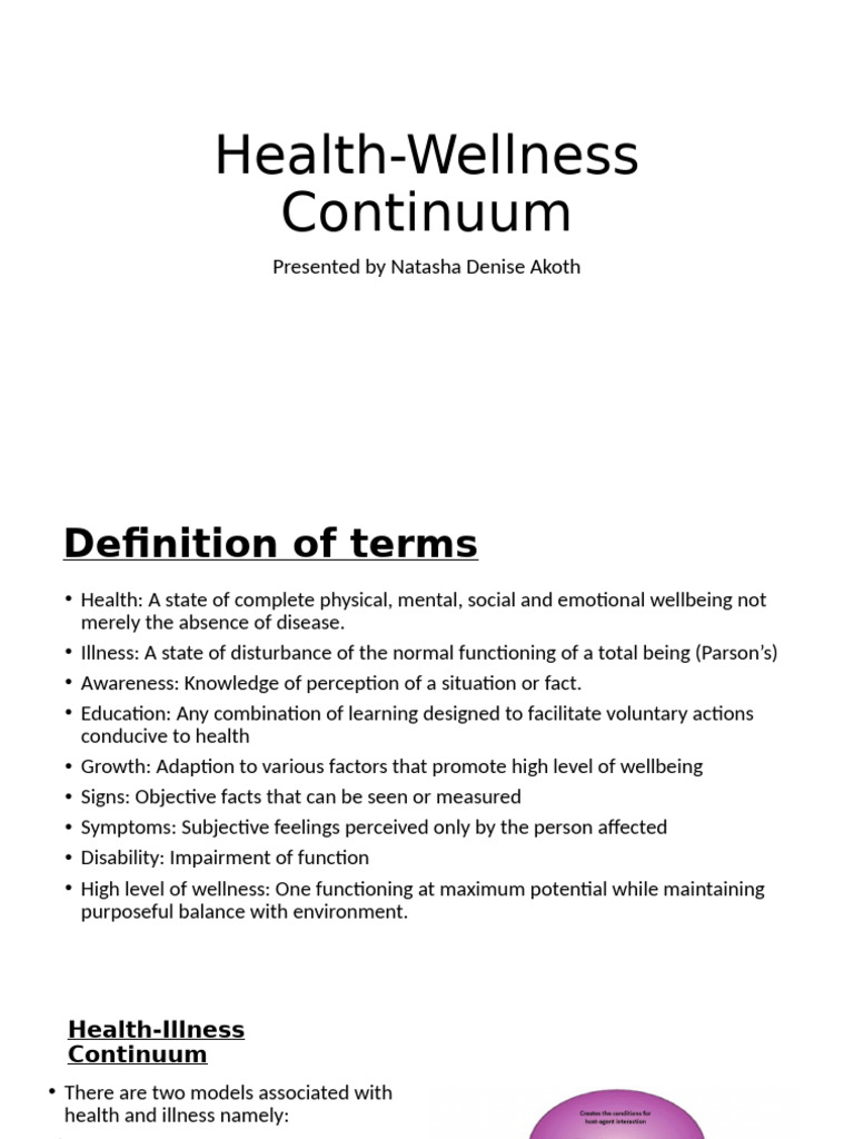 A. Health-Illness Continuum | PDF