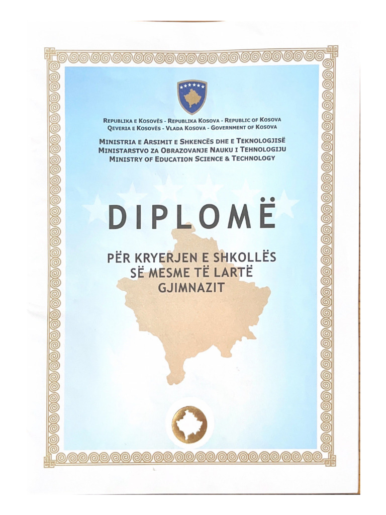 UploadSchulabschlusszeugnis Diploma Matura Albanian | PDF