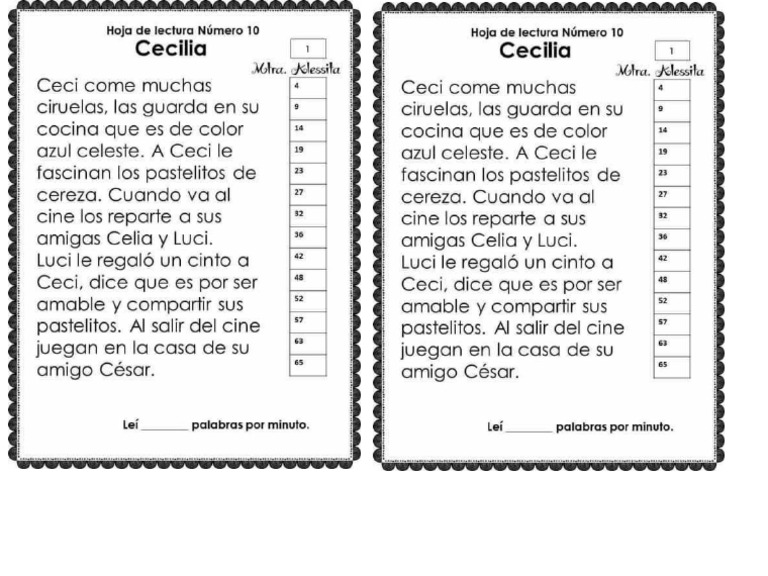 Act Final Lectura Ce Ci Ortografia | PDF