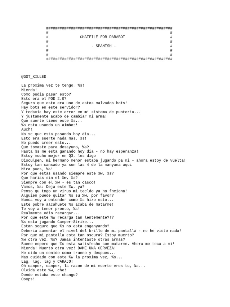 Chat Spanish | PDF