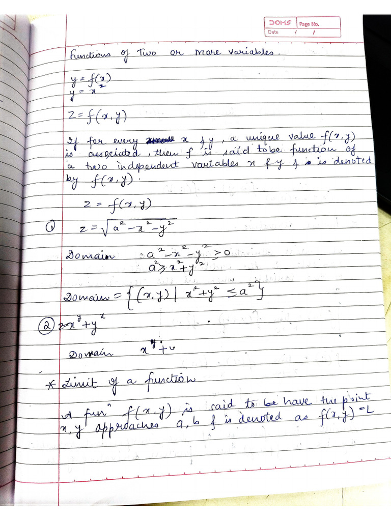 Functions of 2 or More Variables | PDF