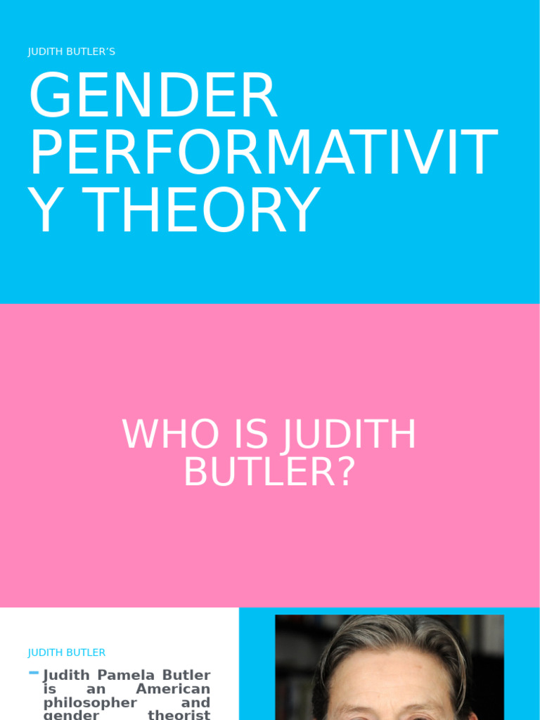 Gender Performativity Theory | PDF