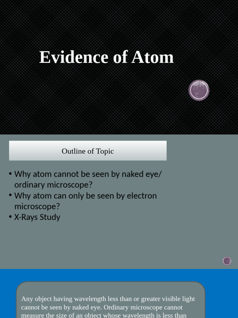 Evidence of Atom | PDF