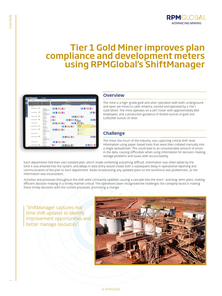 RPMGlobal Case Study - ShiftManager | PDF
