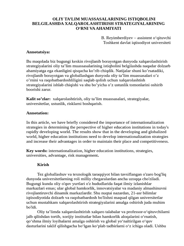 Maqola 2 Rejaga | PDF