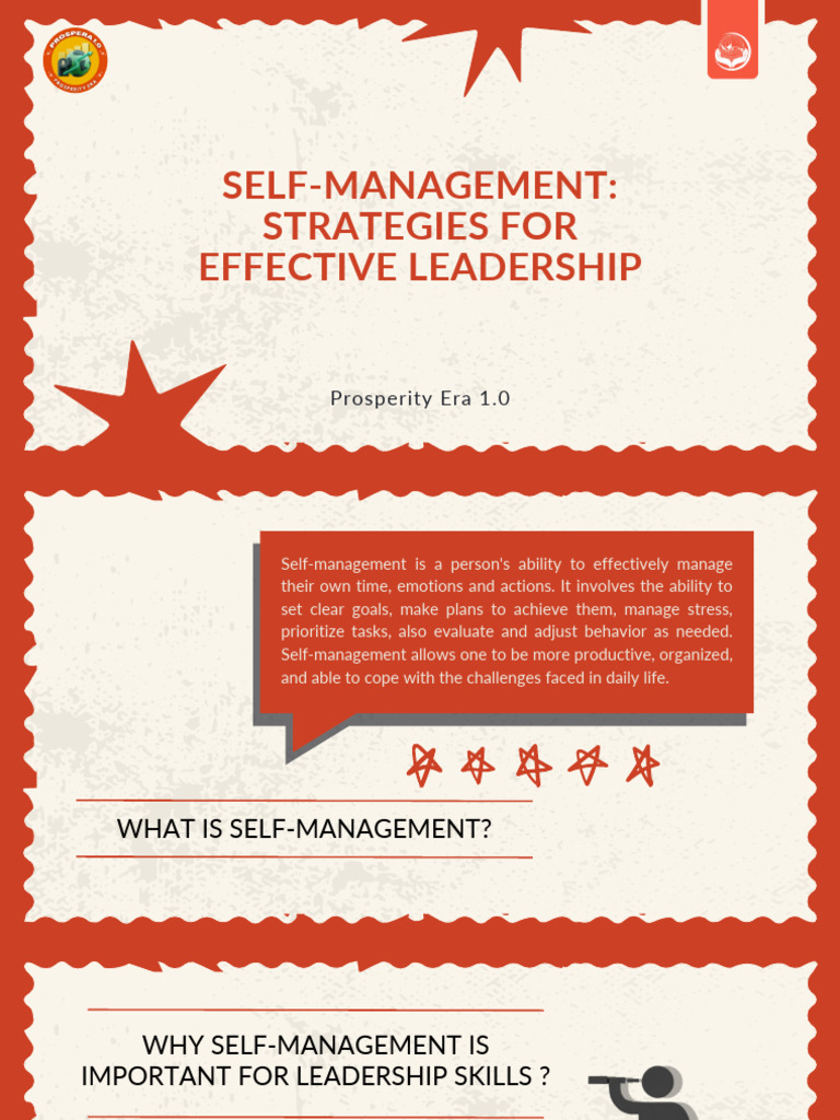 Self-Management Strategies For Effective Leadership | PDF
