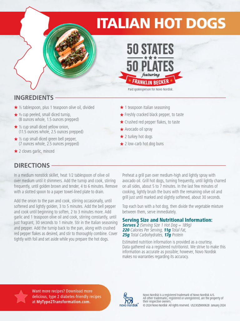 New Jersey Italian Hot Dogs Recipe US23OZM00628 | PDF | Teaspoon | Hot Dog