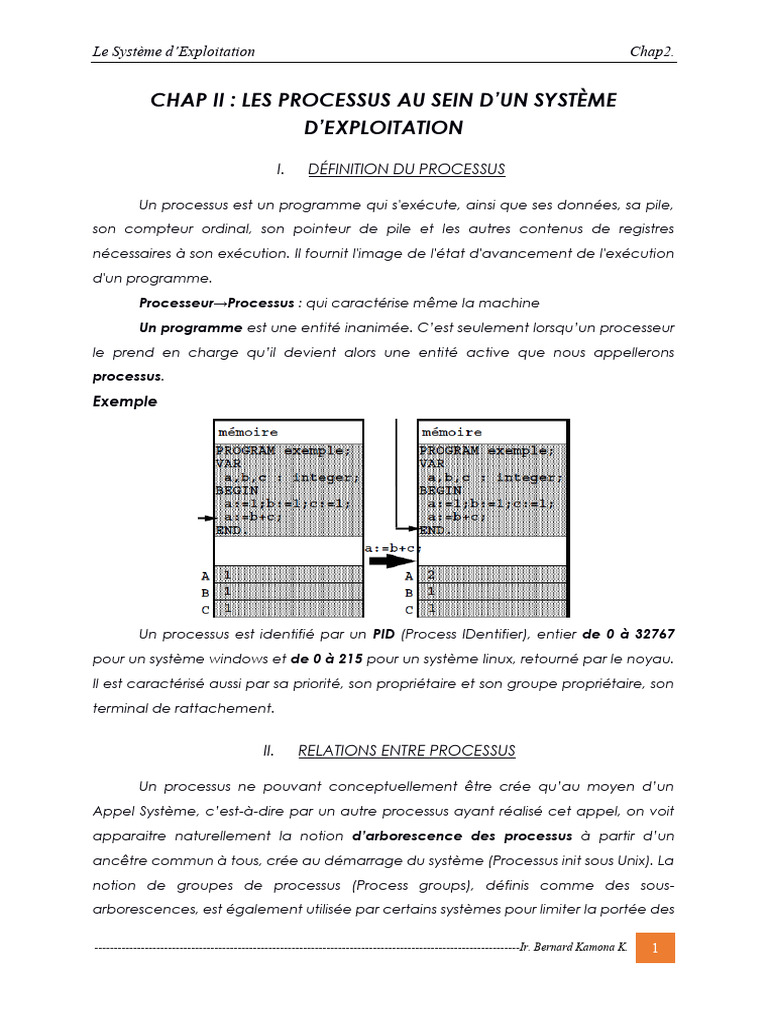 Chap2 Processus Dans Os | PDF