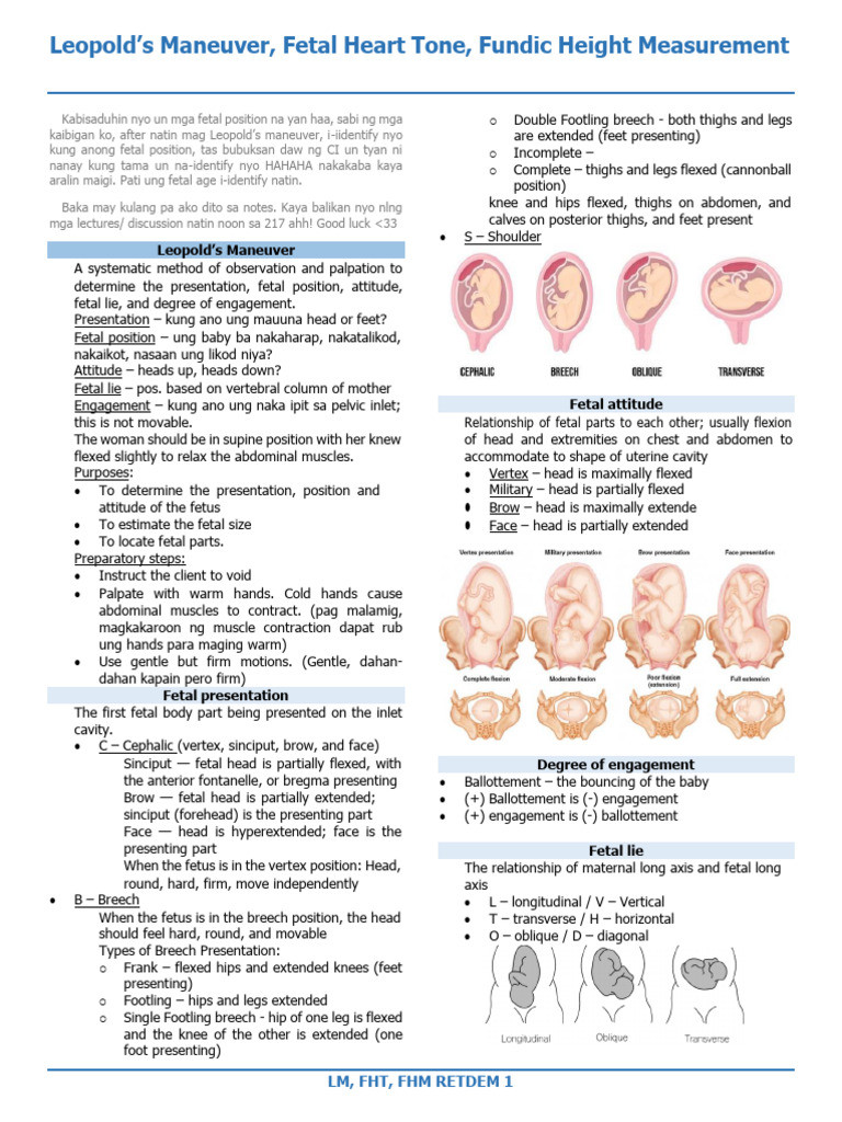 Leopold_s-Maneuver-FHT-FHM | PDF