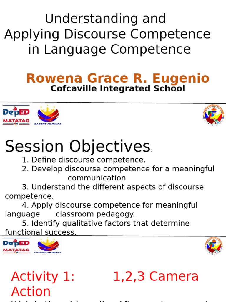 Discourse Competence Lecture | PDF