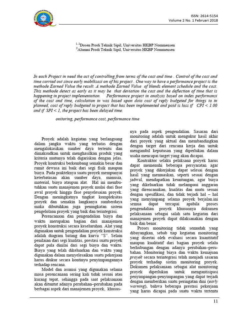 Monitoring Proyek Berbasis Indeks Kinerja | PDF