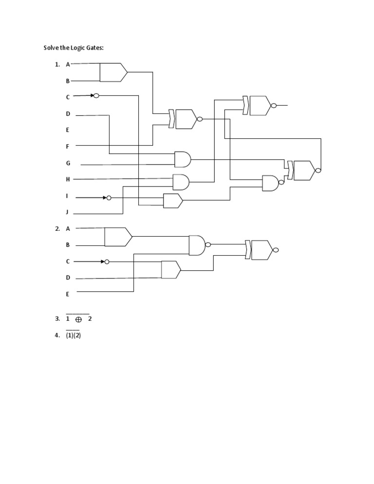 Logic Gates Problem Solving Guide | PDF