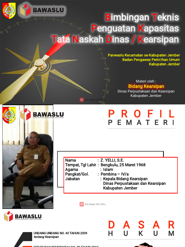 Materi Kearsipan Bawaslu 2024 | PDF