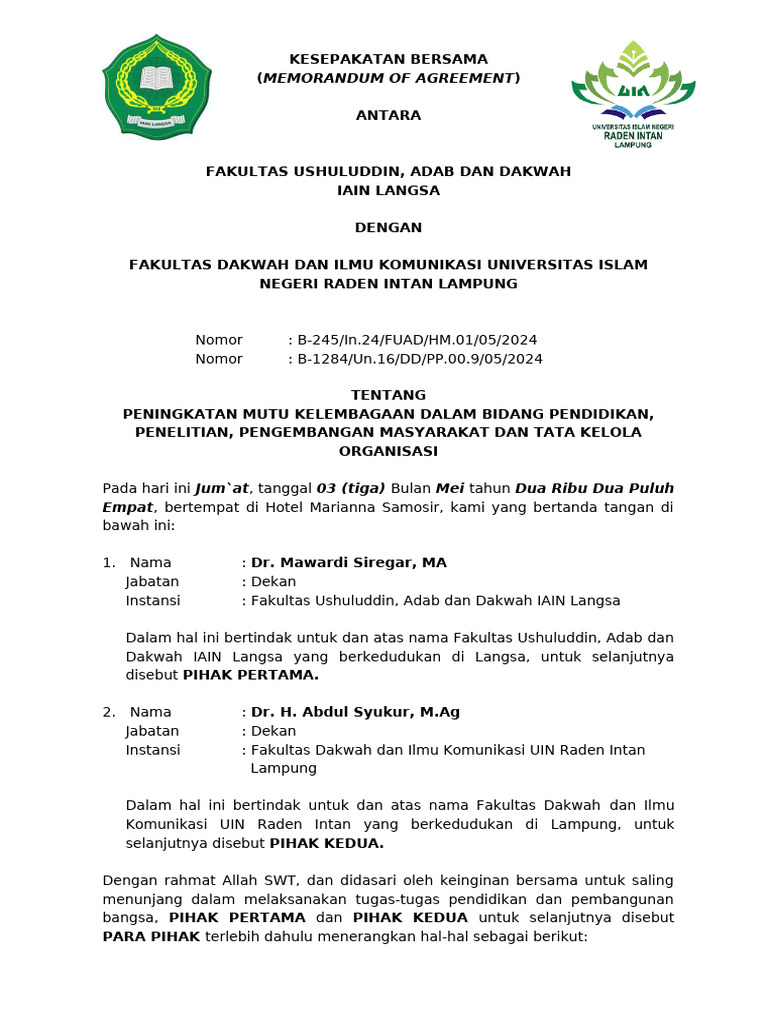 Mou Fuad Dan Uin Raden Intan | PDF
