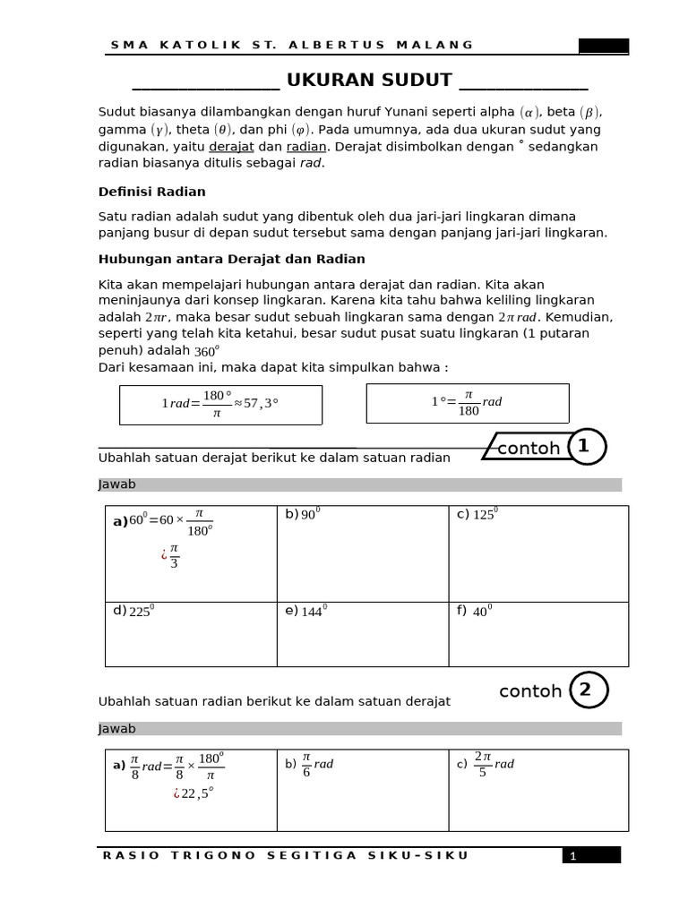 (3) E-modul 3 Rasio Trigonometri Segitiga Siku-siku Min | PDF