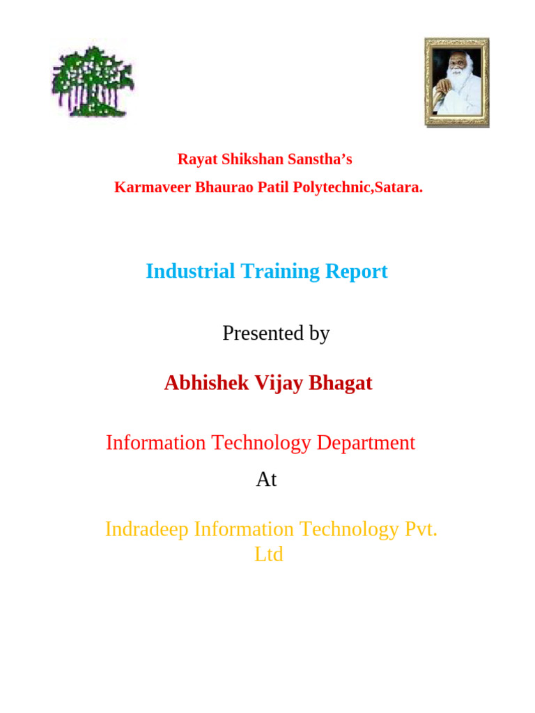 InPlant Training Report Sample | PDF