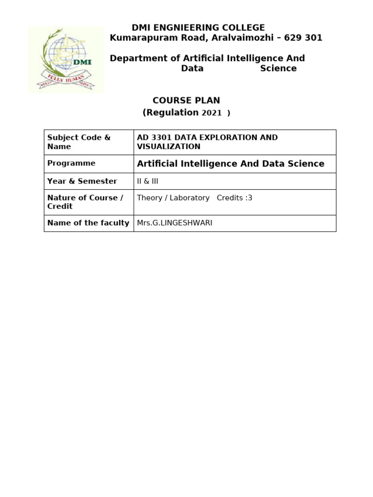 Course Plan For DEV | PDF | Engineering | Science