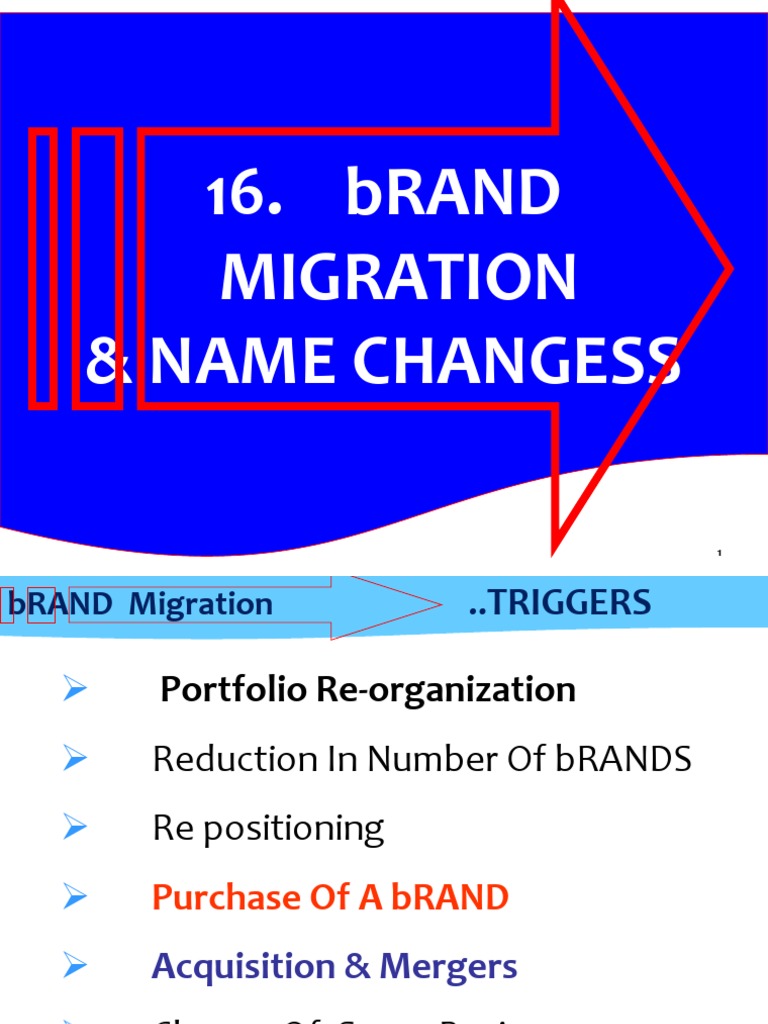 bRAND Migration & Name Changess | Download Free PDF | Brand | Mergers ...