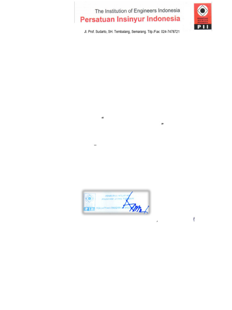 Undangan MUSWIL - 2 PII Jateng | PDF