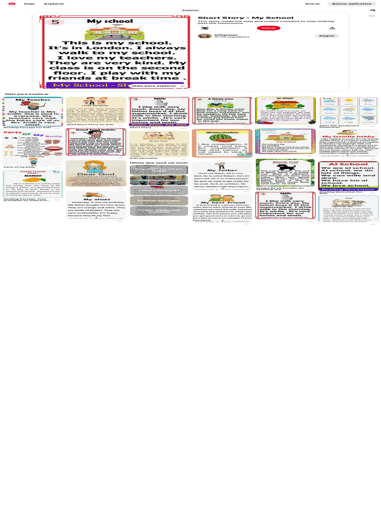 Short Story - My School | PDF