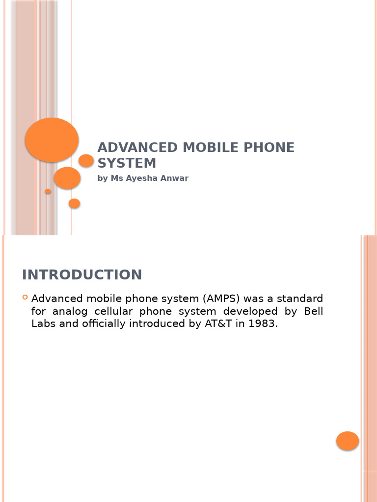 Lecture No. 11 Advanced Mobile Phone System | PDF