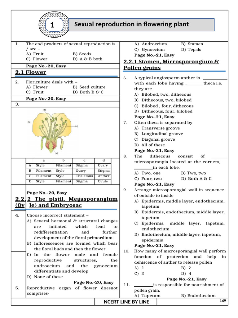 Botany MCQ 12 | PDF