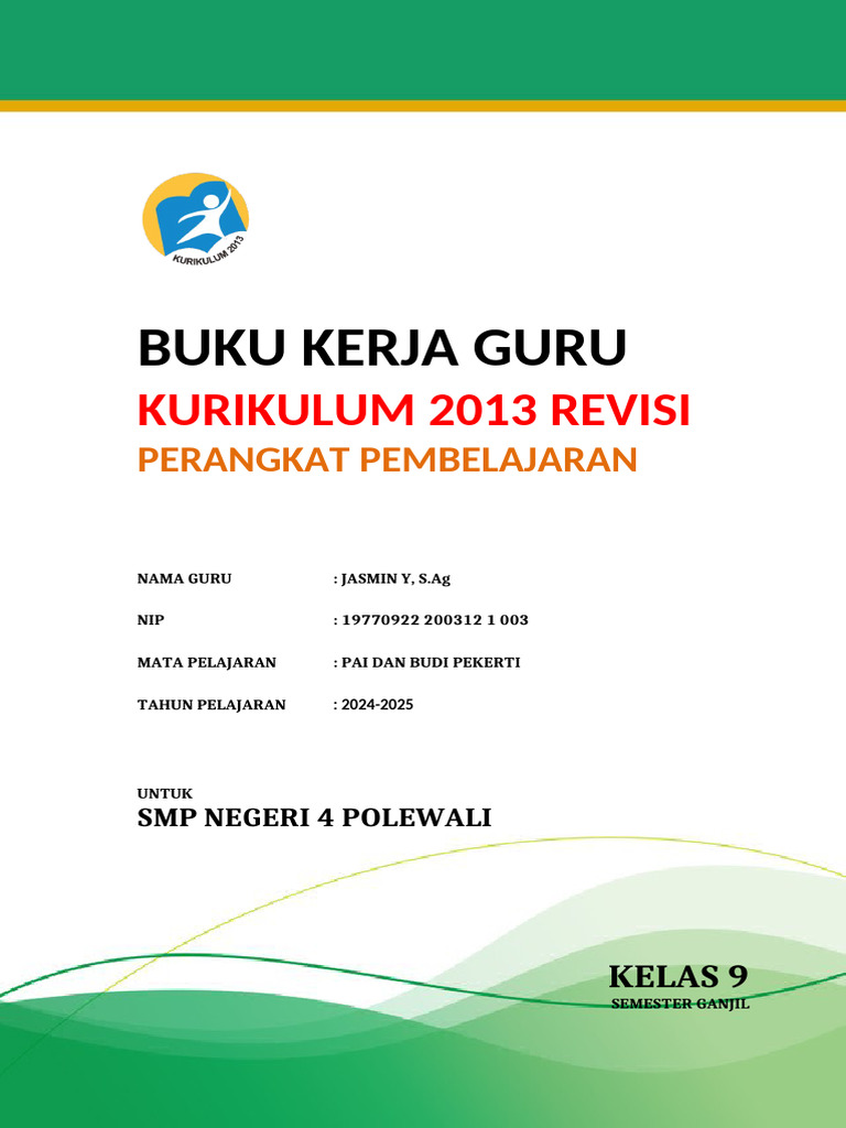 Buku Kerja Guru PAI Kelas 9 SMP | PDF