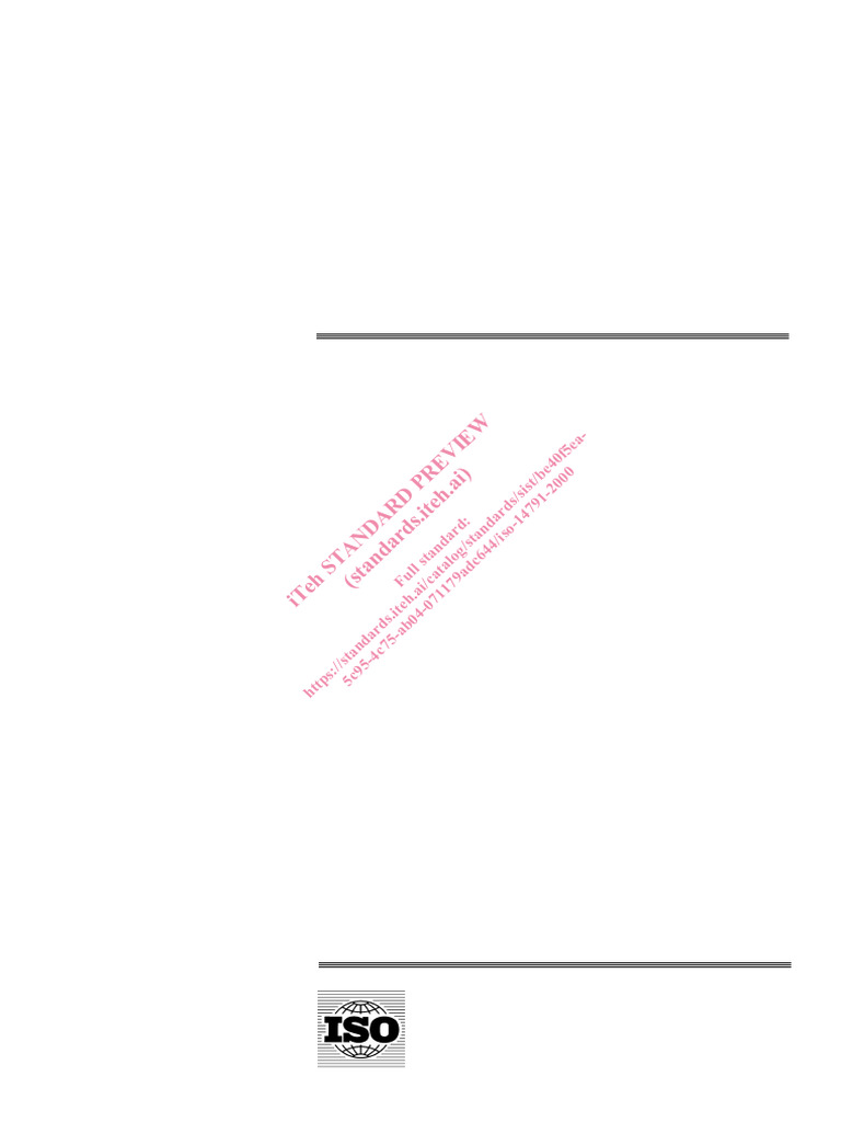 Iso 14791 2000 | PDF