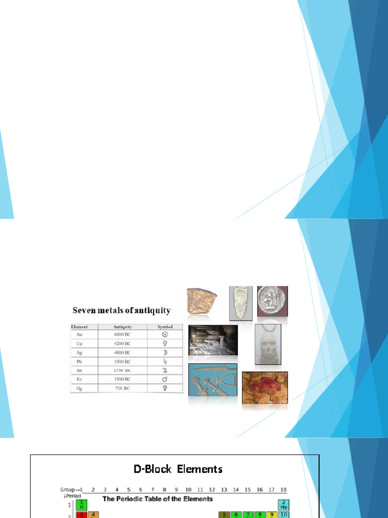 D and F Block Elements | PDF