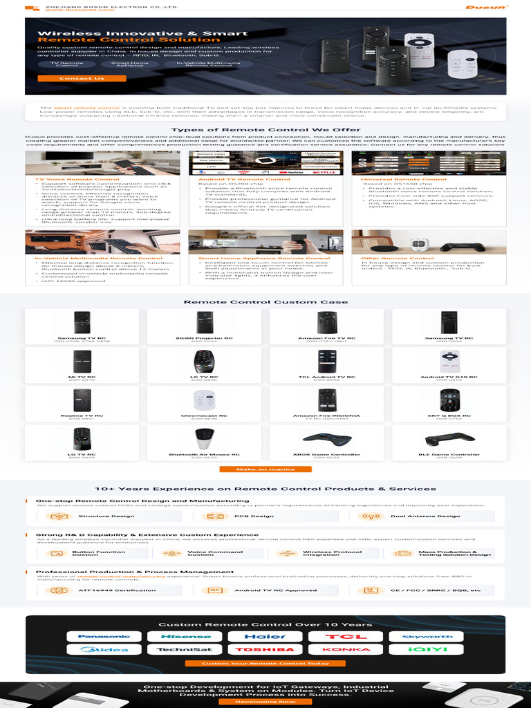 Smart Remote Control Solution | PDF | Remote Control | Android ...