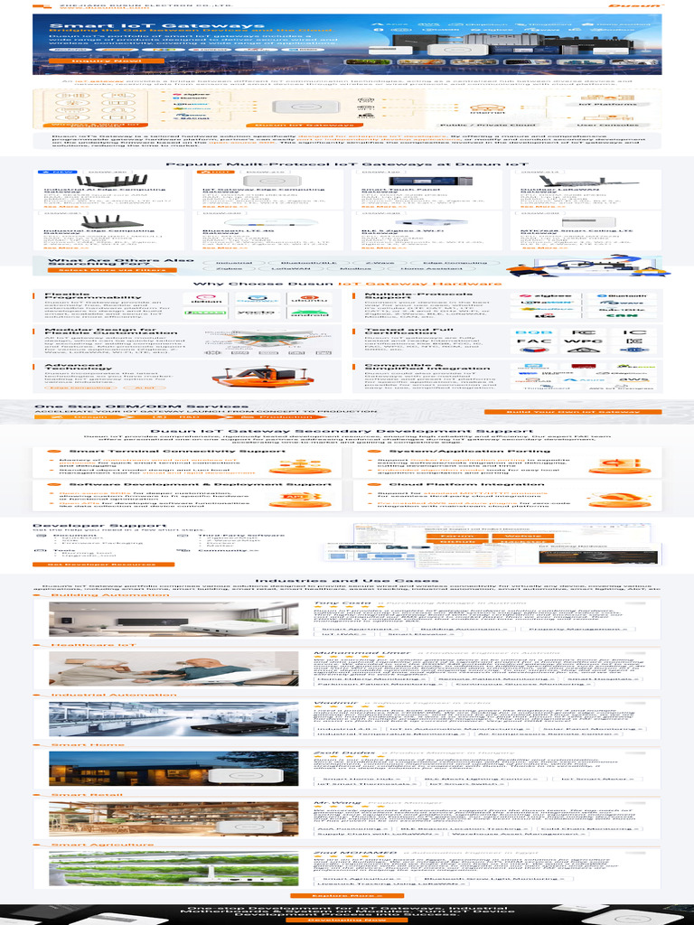 Dusun IoT Gateway Solutions Overview | PDF | Internet Of Things ...