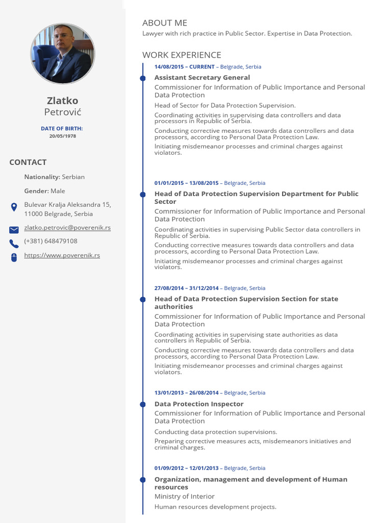 2365-500867 Zlatko Petrovic CV | PDF