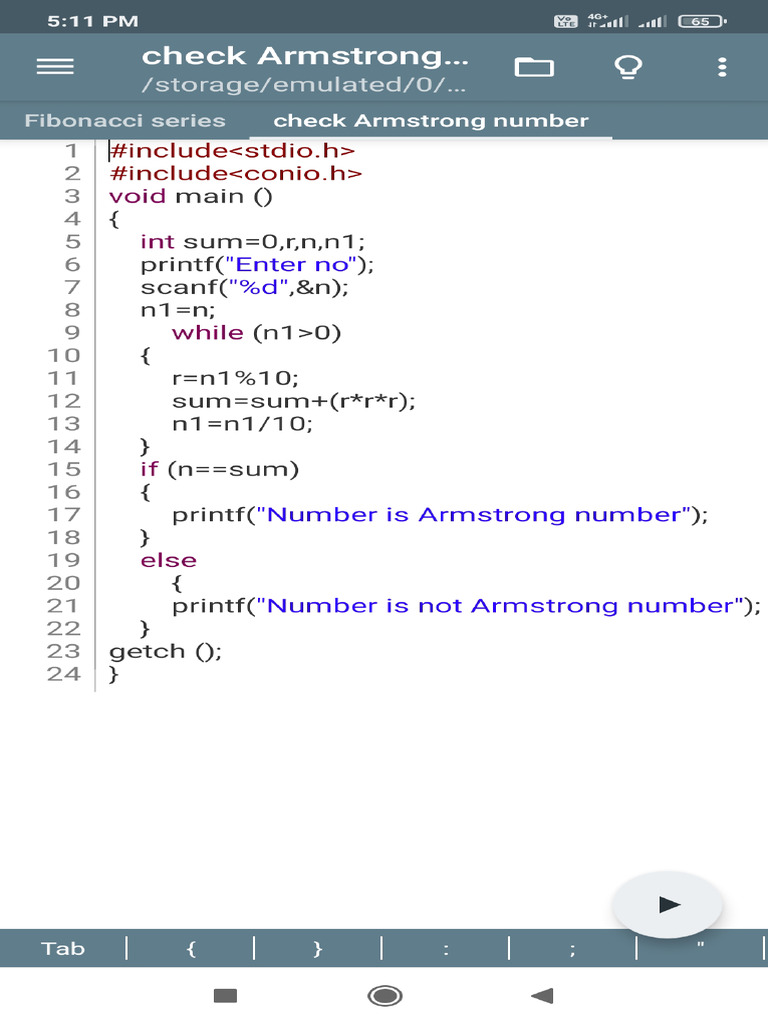 Armstrong Number | PDF